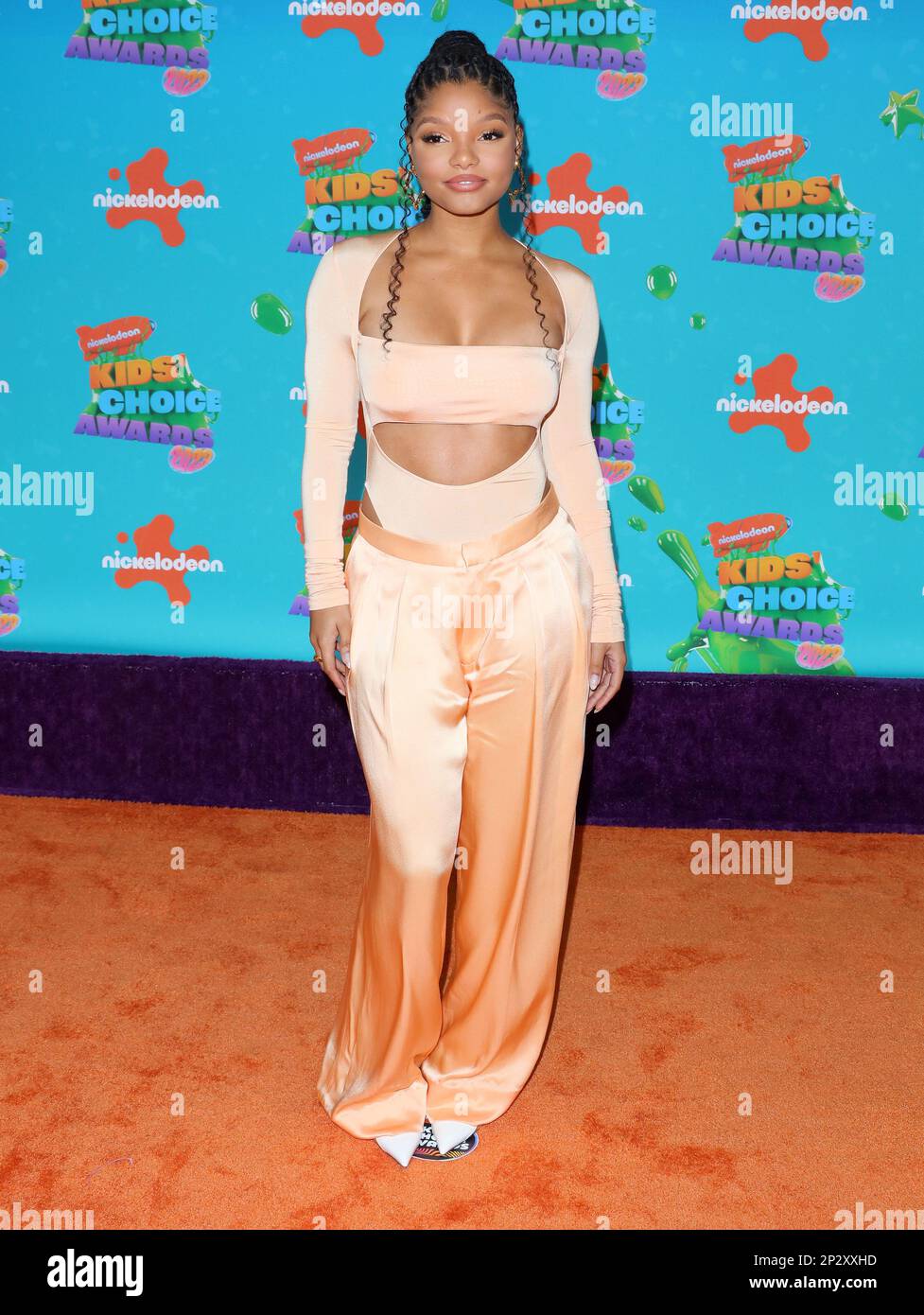 Los Angeles, USA. 04th Mar, 2023. Halle Bailey arrives at The 2023 Nickelodeon Kids Choice ...
