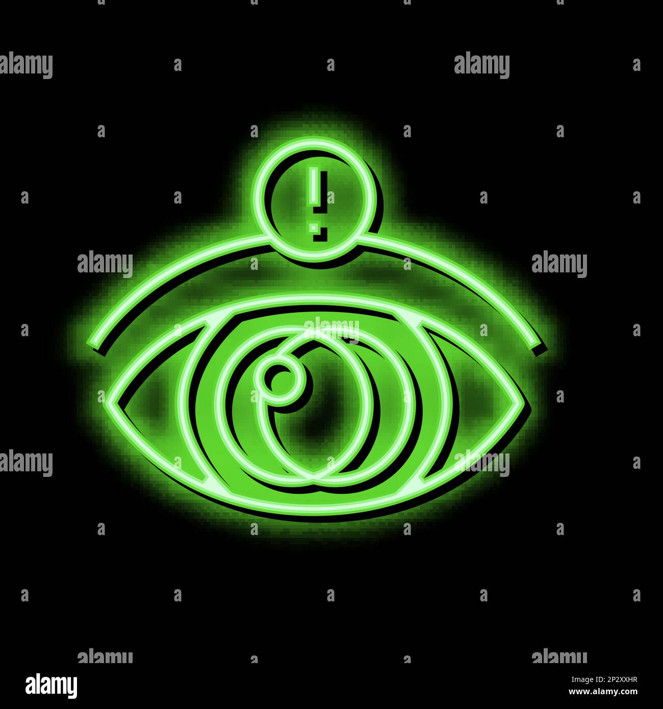 Vision Stroke Neon Glow Icon Illustration Stock Vector Image And Art Alamy 