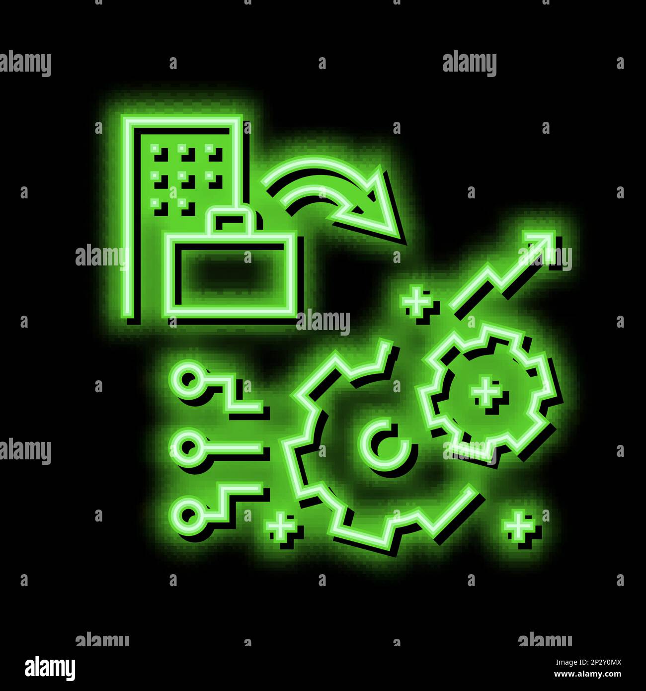 experience benefits neon glow icon illustration Stock Vector Image ...