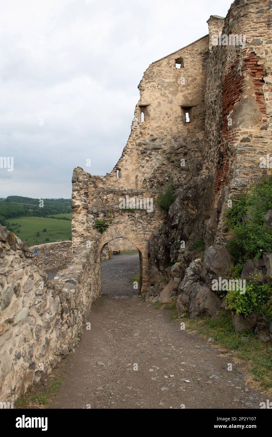 The Cetatea Rupea (Rupea Fortress or Citadel) in Rupea, Romania Stock ...