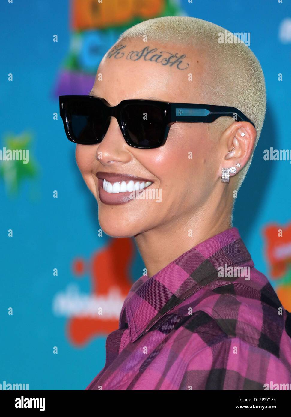 Amber Rose arrives at The 2023 Nickelodeon Kids Choice Awards held at ...