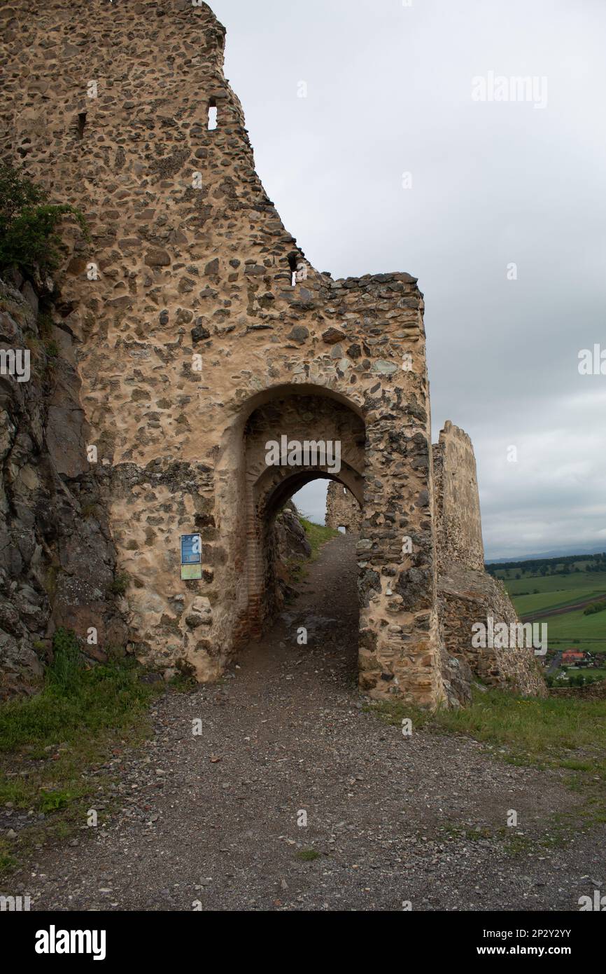 The Cetatea Rupea (Rupea Fortress or Citadel) in Rupea, Romania Stock ...