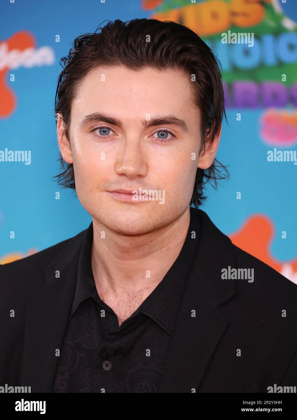 Spencer MacPherson arrives at the Nickelodeon Kids' Choice Awards on Saturday, March 4, 2023, at ...