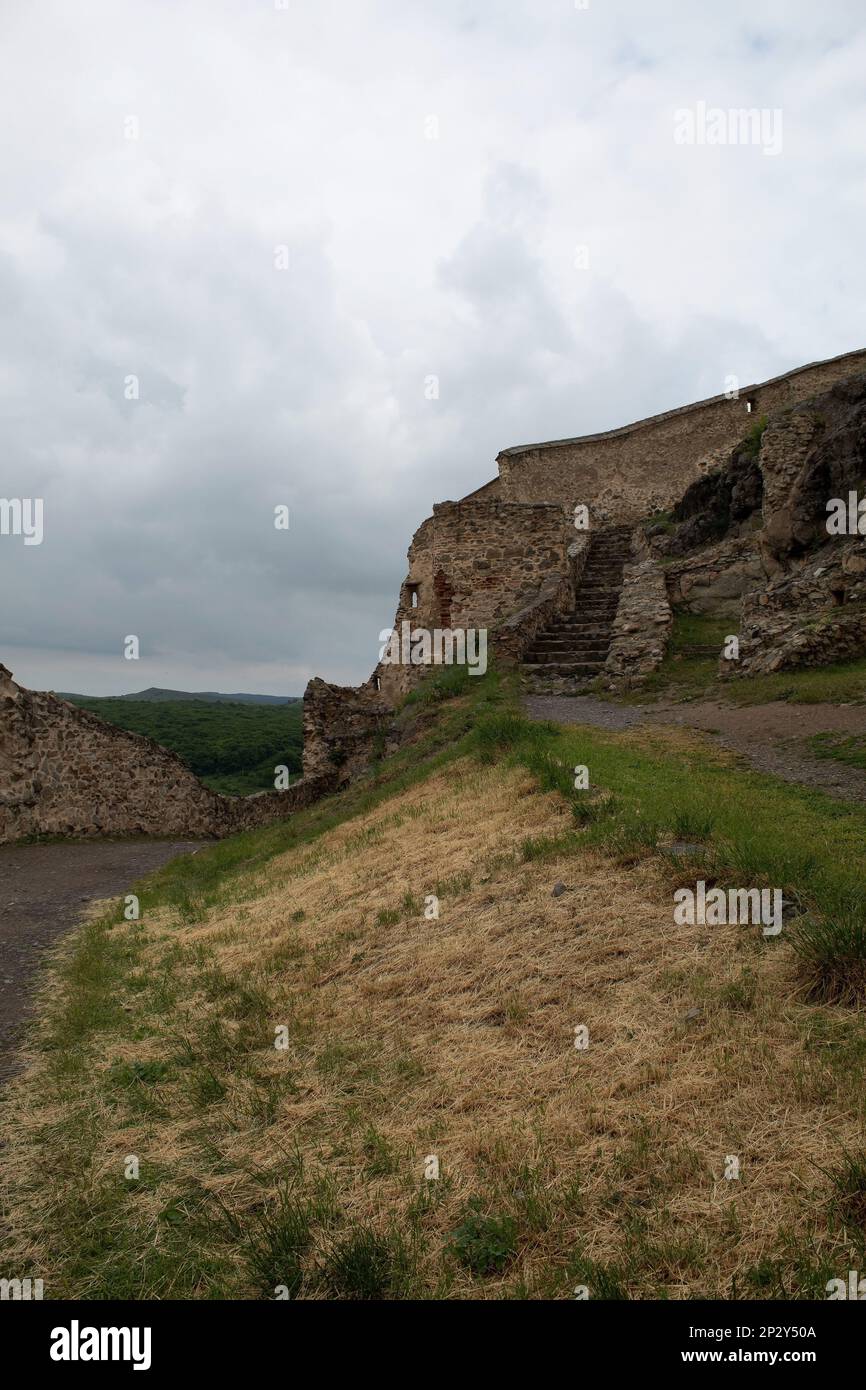 The Cetatea Rupea (Rupea Fortress or Citadel) in Rupea, Romania Stock ...