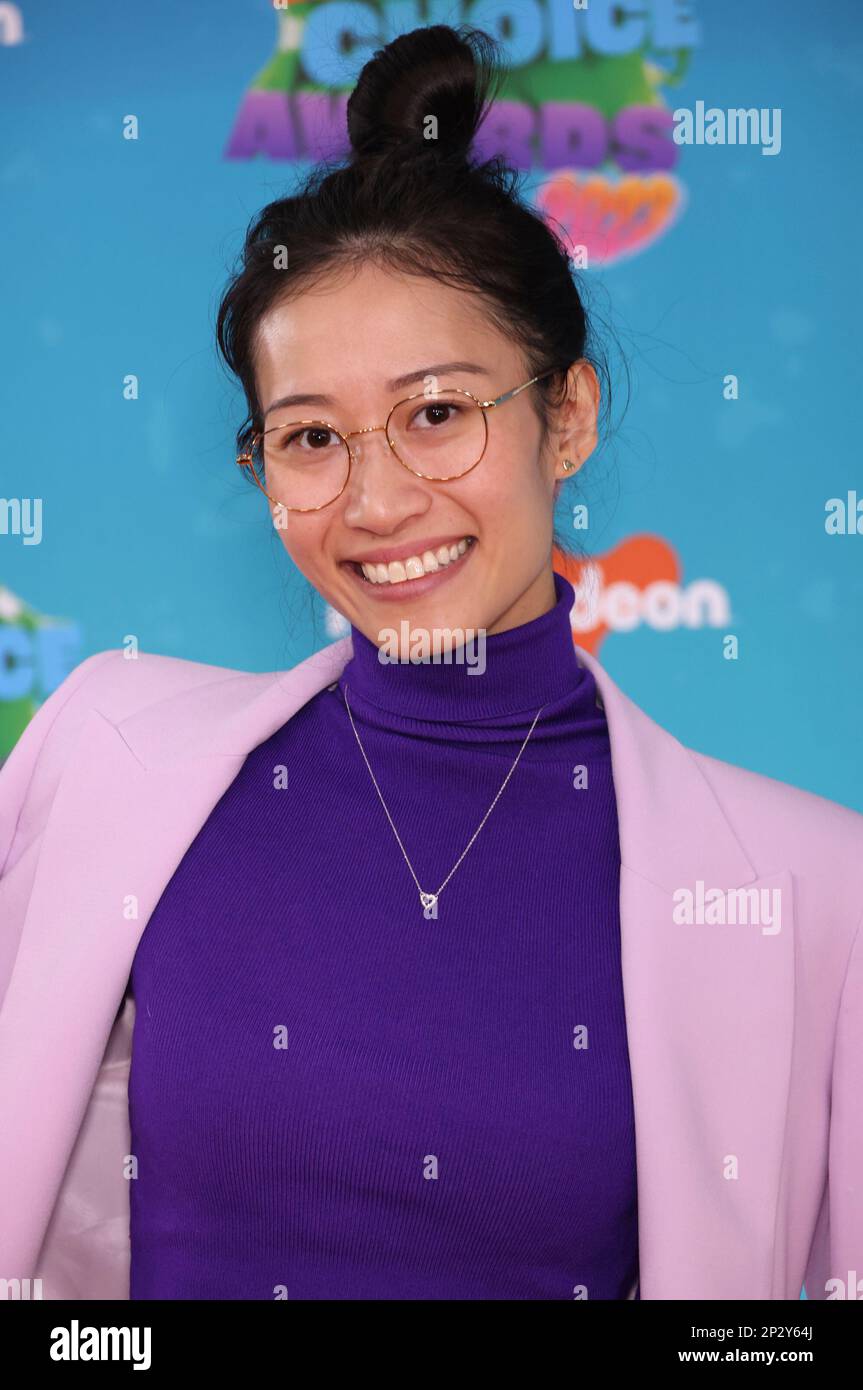 Leenda Dong arrives at the Nickelodeon Kids' Choice Awards on Saturday ...