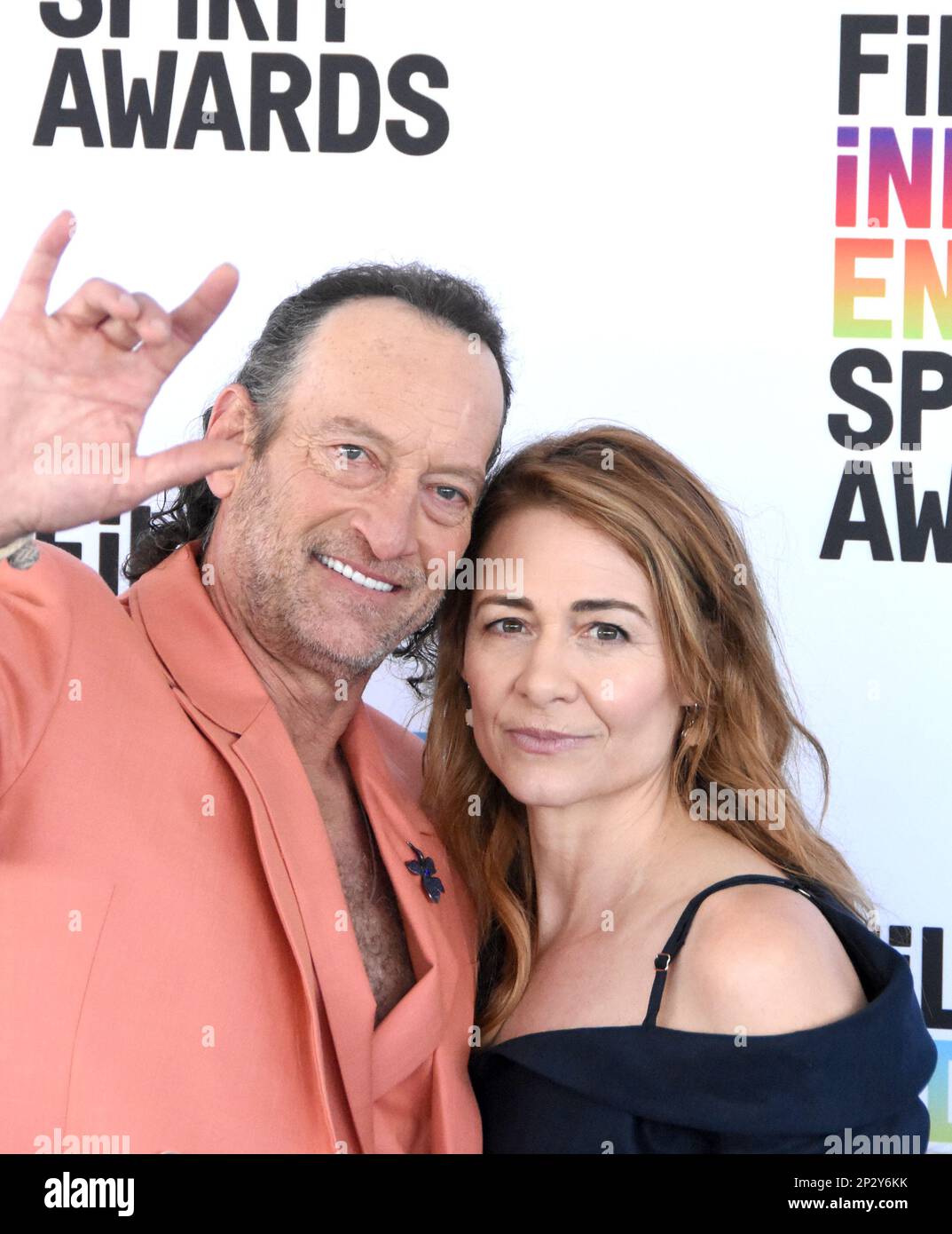 Santa Monica, California, USA 4th March 2023 Actor Troy Kotsur and wife ...