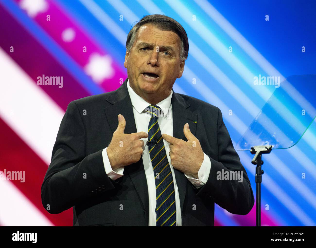 Jair Bolsonaro, 38th President of Brazil, at the 2023 Conservative ...