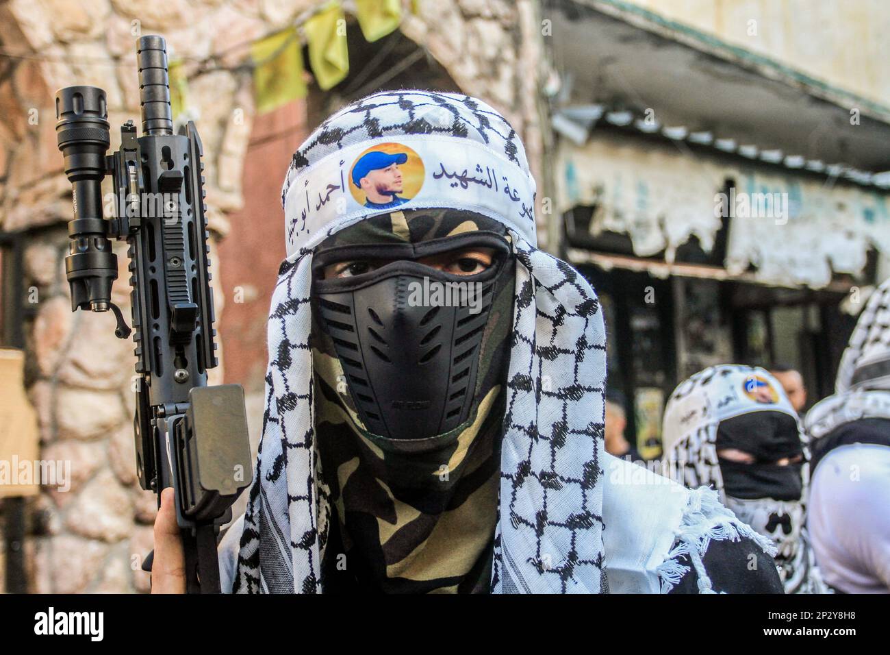 Nablus, Palestine. 04th Mar, 2023. A masked Palestinian gunman from the ...
