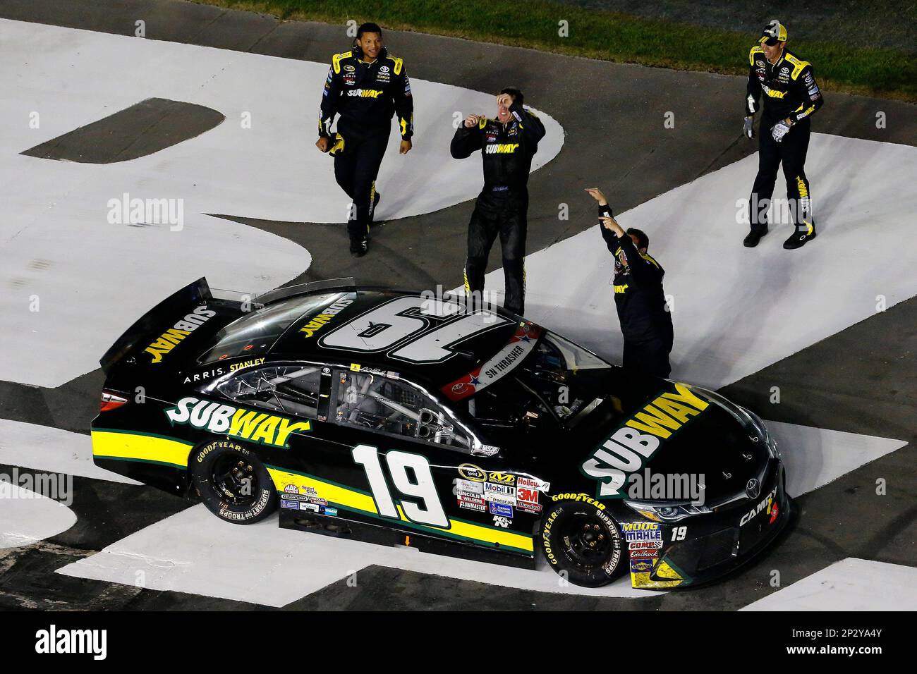 Carl Edwards, Subway Toyota Camry does a backflip as he celebrates his ...