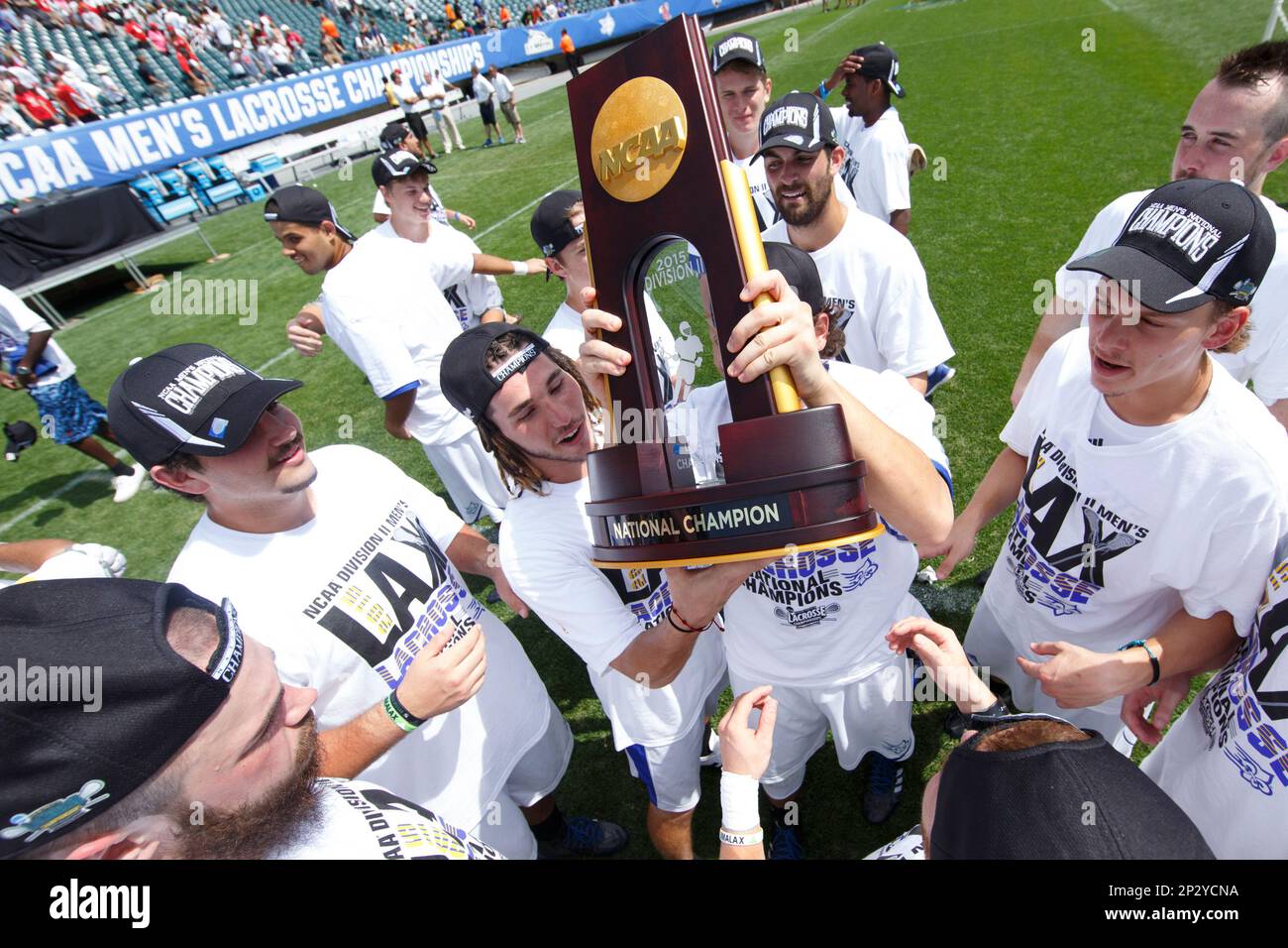 May 24, 2015: Limestone Saints celebrates with the trophy following the ...