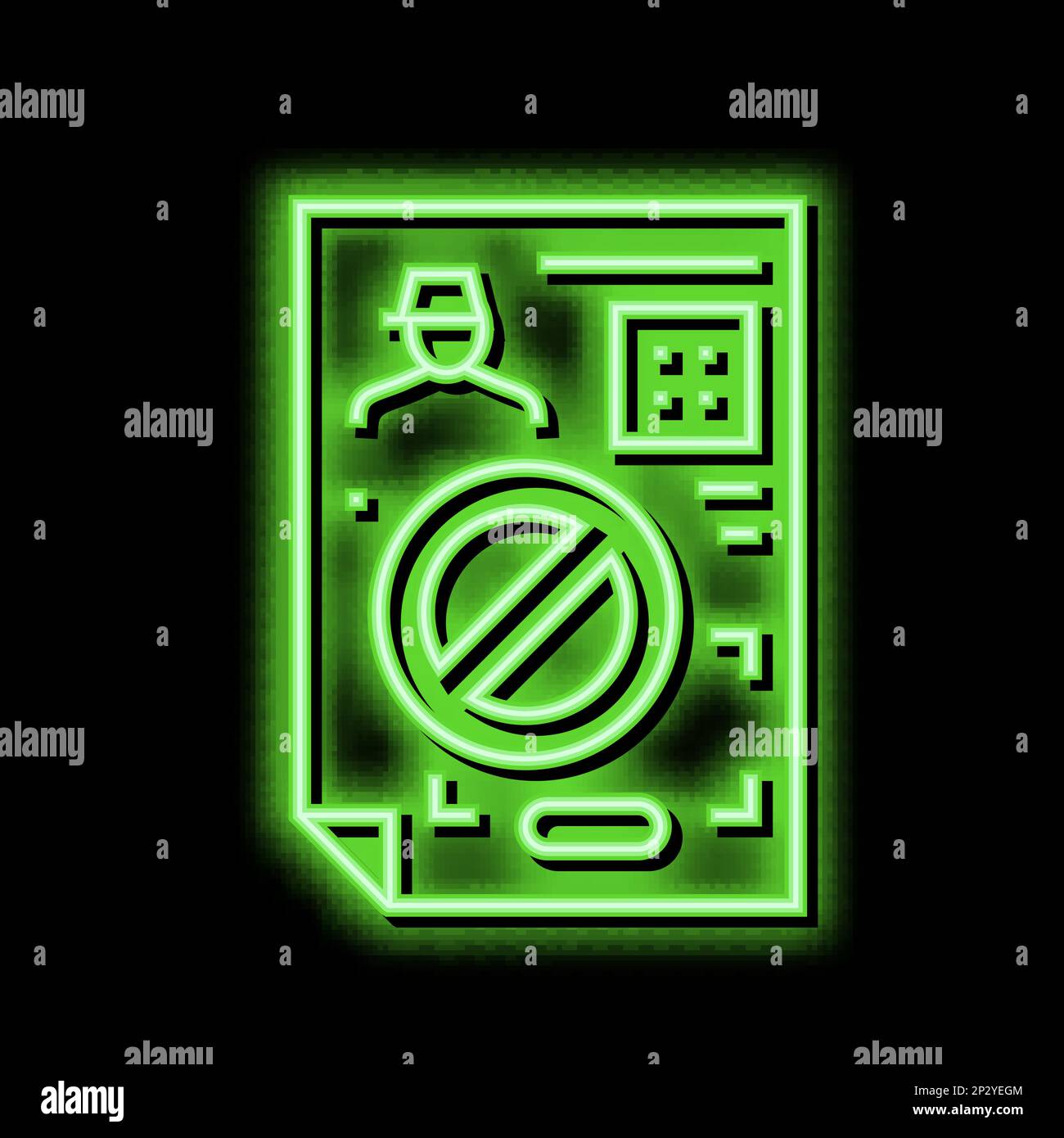 denial allowance neon glow icon illustration Stock Vector Image & Art ...