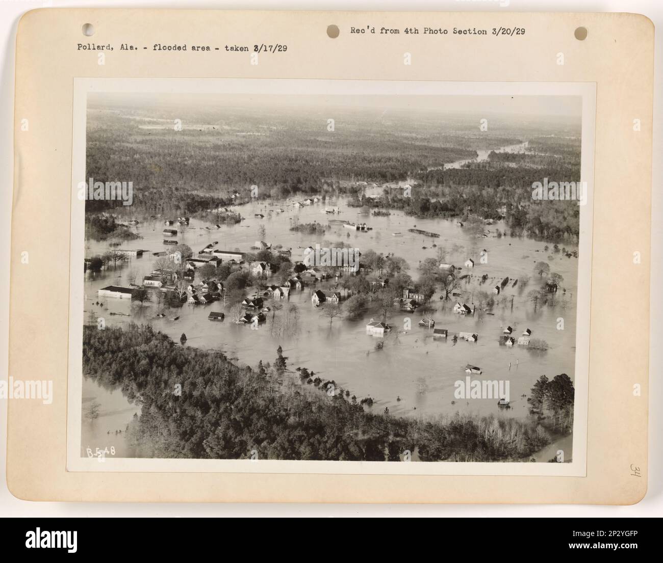 Floods - Alabama - Pollard, Aerial Photograph Stock Photo - Alamy