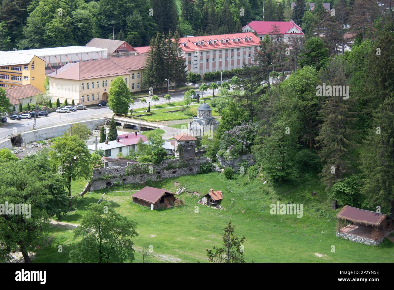 View from inside Bran (Sometimes called Dracula's) Castle, the border ...