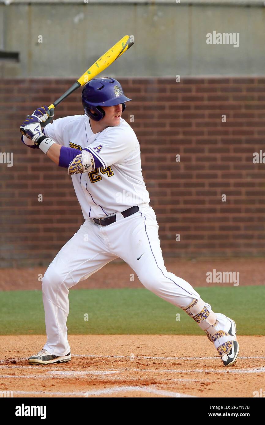 MAY 12 2015: Luke Lowery of ECU during NCAA Baseball action between ...