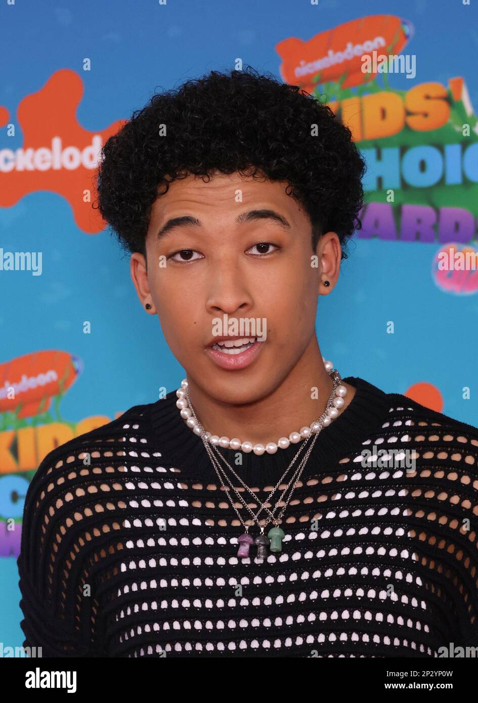 Adrian Lyles arrives at the Nickelodeon Kids' Choice Awards on Saturday ...