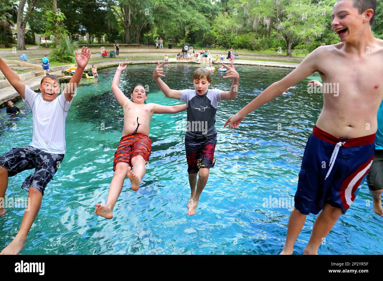 From left: Logan Gillian, 12, of Oveido, Kevin Miceli, 12, of Oveido ...