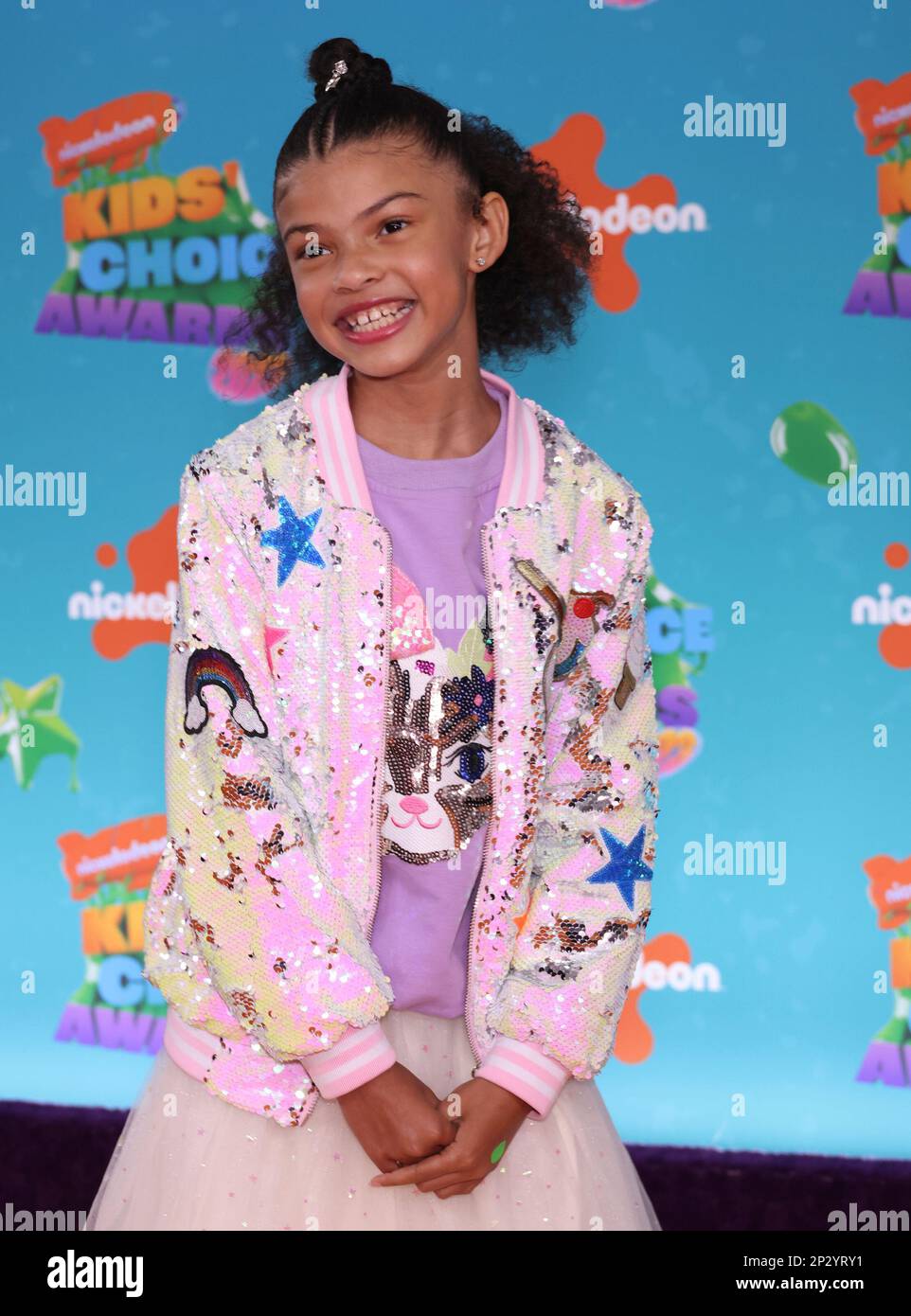 Madison Skye Validum arrives at the Nickelodeon Kids' Choice Awards on Saturday, March 4, 2023 ...