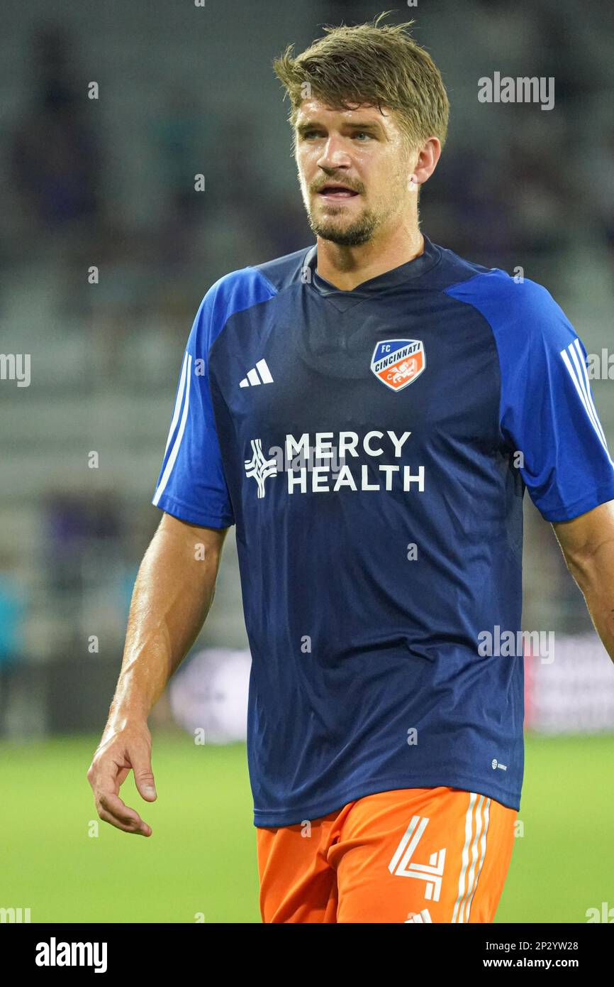 Orlando, Florida, USA, March 4, 2023, FC Cincinnati face player Nick ...