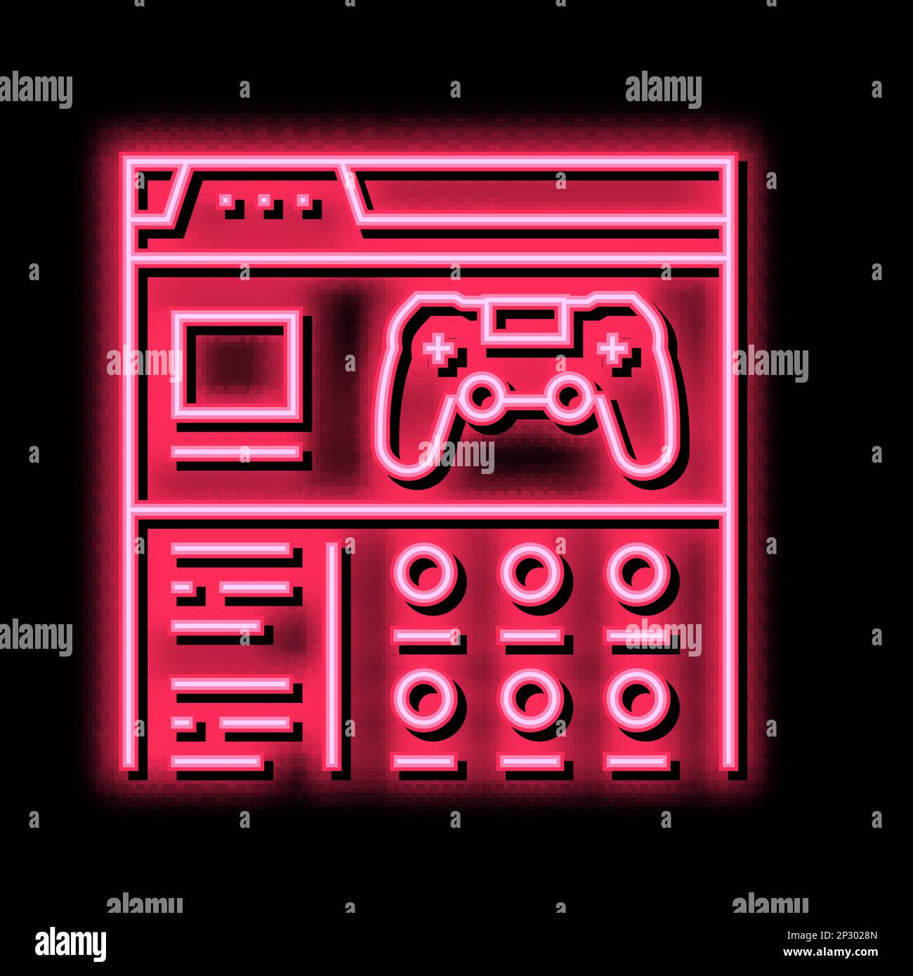 internet gaming neon glow icon illustration Stock Vector Image & Art ...