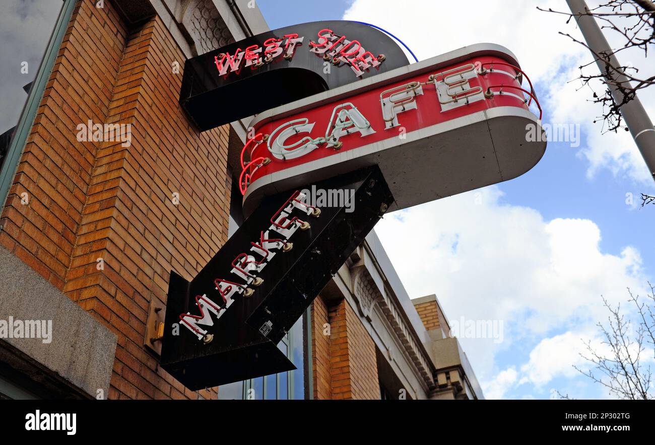 West side market cafe exterior signage hi-res stock photography and ...
