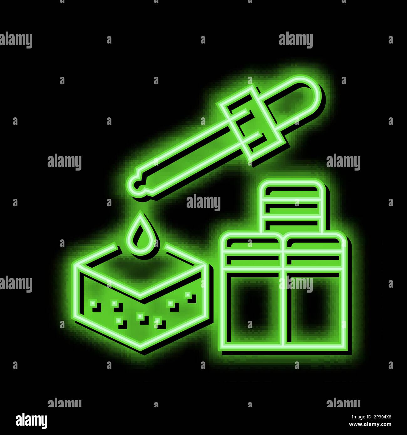 chemical pesticides soil neon glow icon illustration Stock Vector Image ...