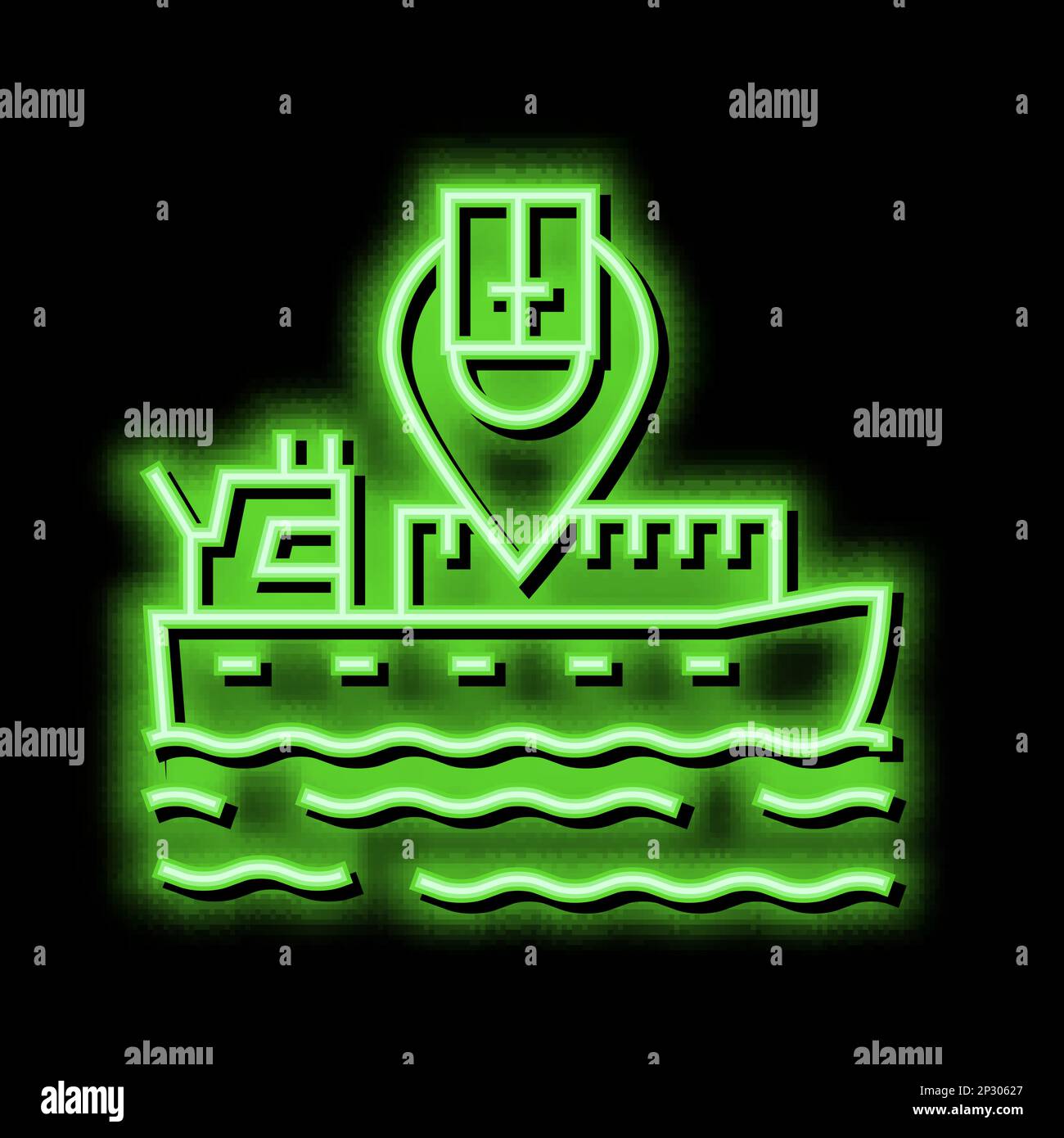 ship location neon glow icon illustration Stock Vector Image & Art - Alamy