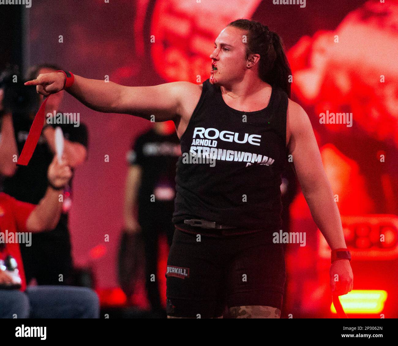 Columbus, Ohio, United States. 4th Mar, 2023. A bloody Hannah Linzay ...