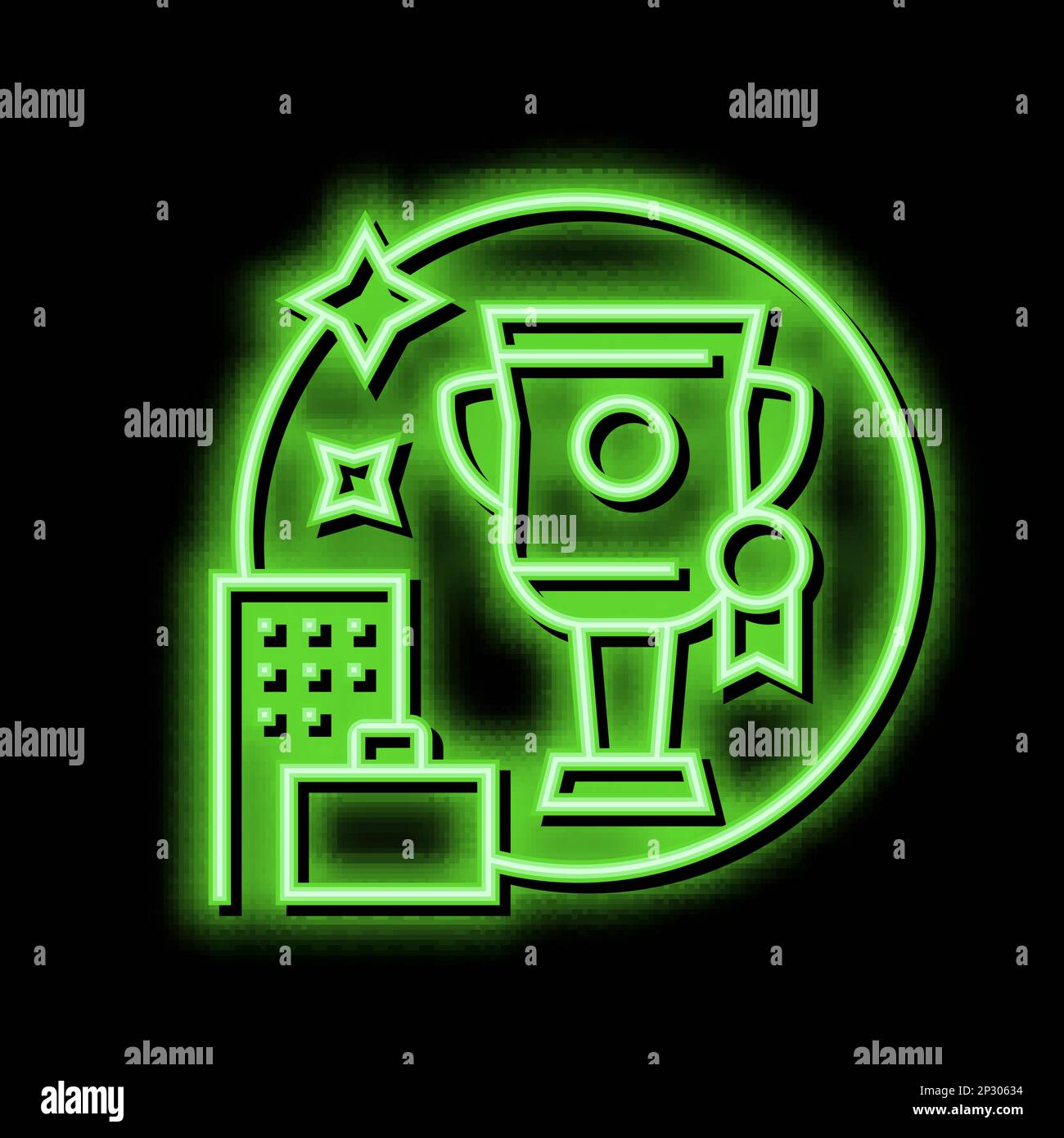 career growth benefits neon glow icon illustration Stock Vector Image ...