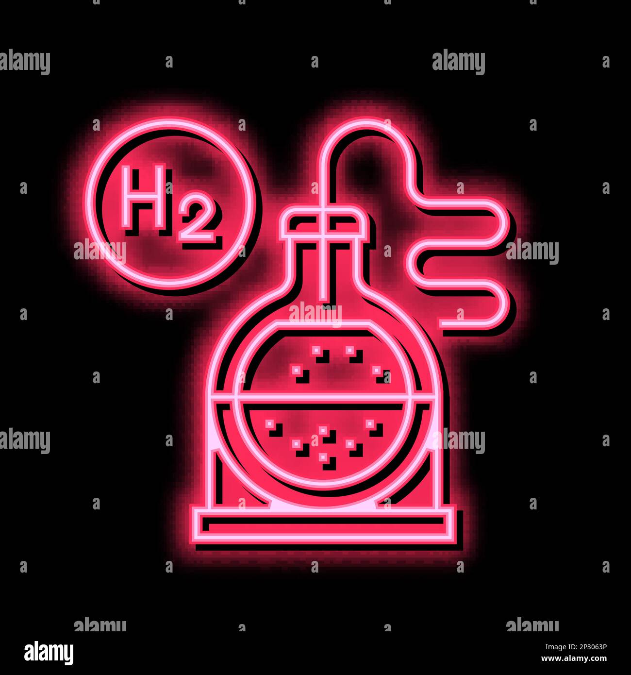 use in synthesis hydrogen neon glow icon illustration Stock Vector ...