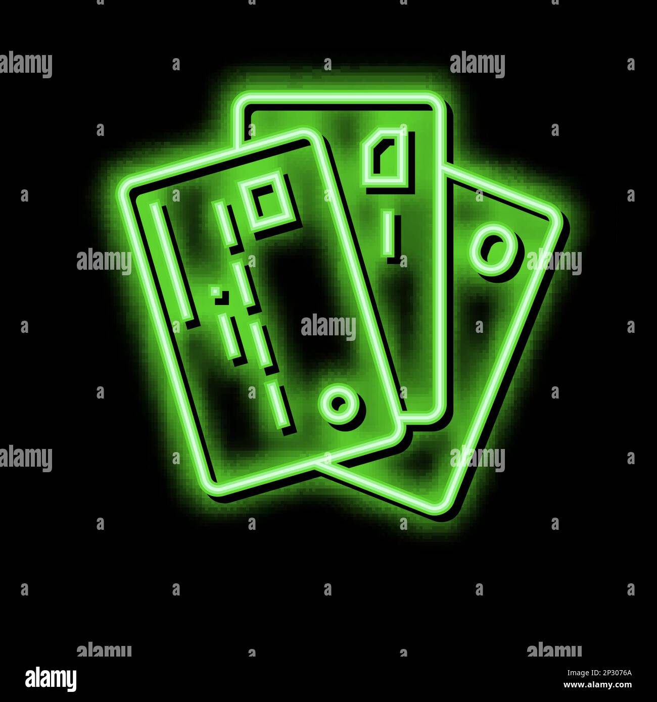 different card neon glow icon illustration Stock Vector Image & Art - Alamy