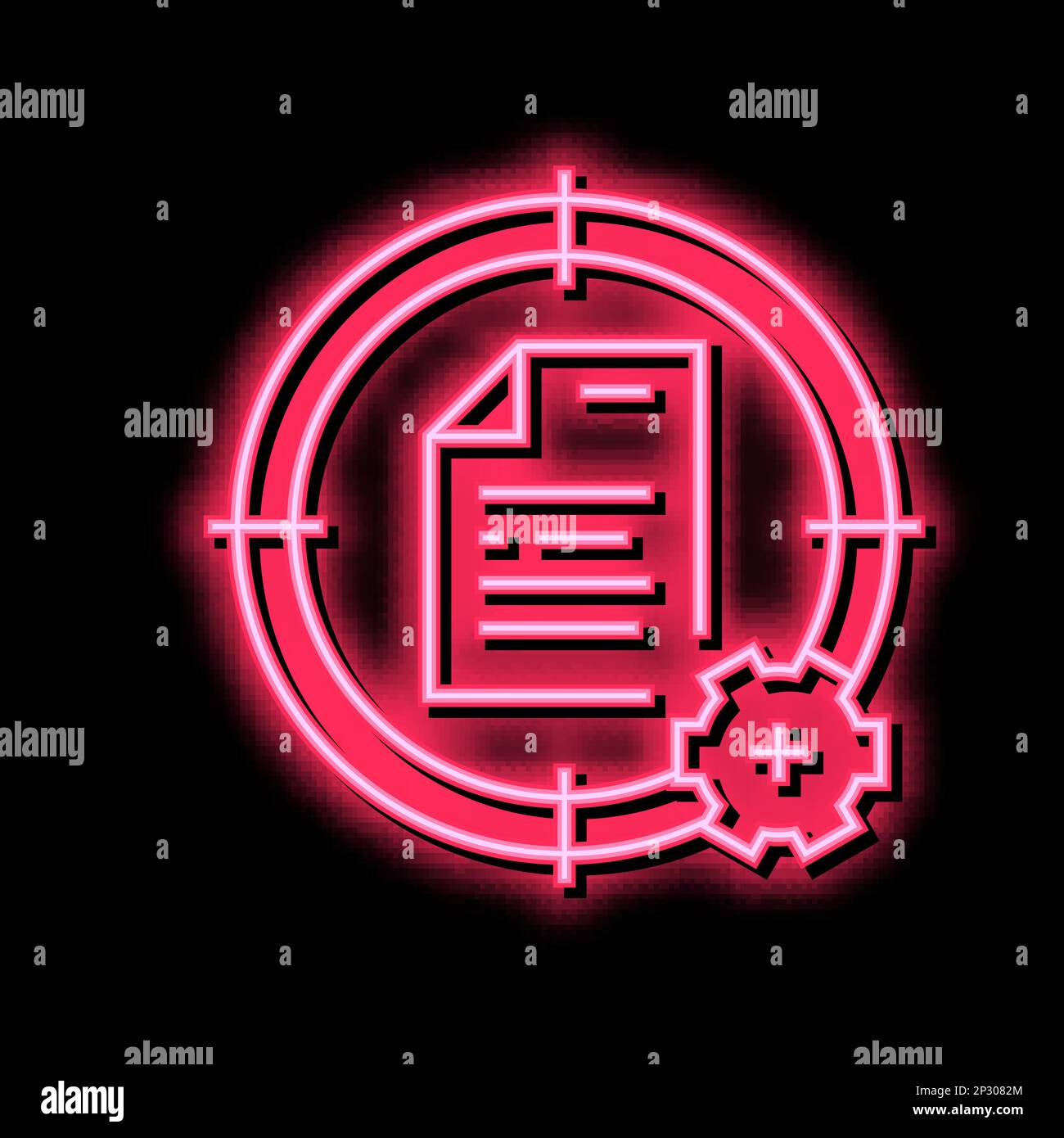 target system file neon glow icon illustration Stock Vector Image & Art ...