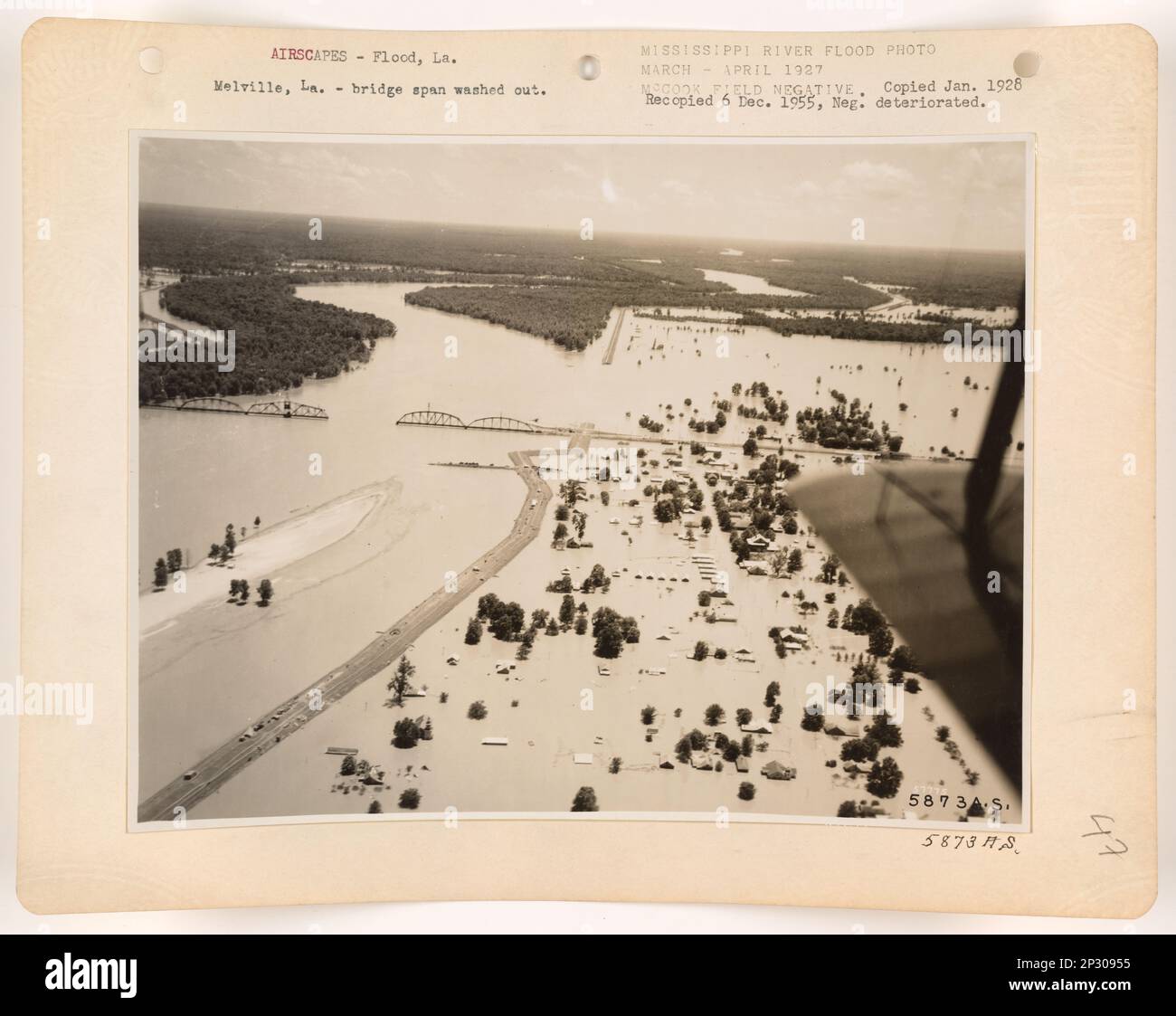 Floods - Mississippi River Flood, Aerial Photograph Stock Photo - Alamy