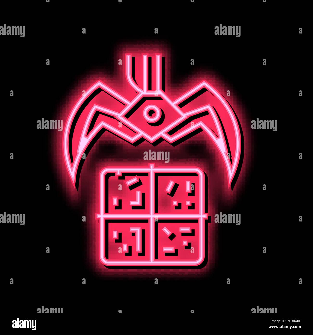 landfill claw loader color icon vector illustration Stock Vector Image ...