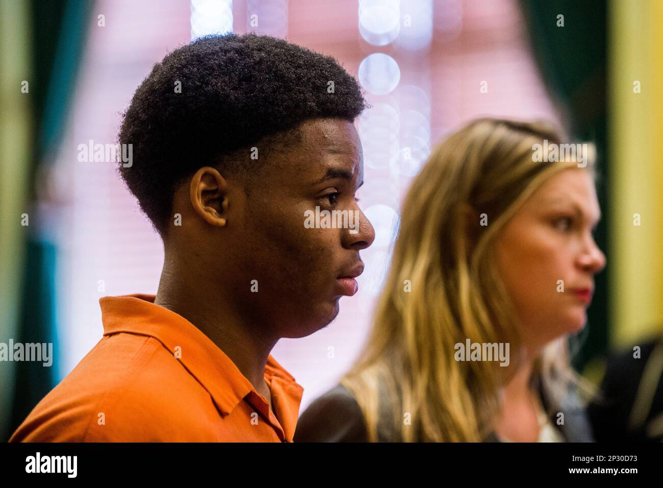 Brandon Terrel Harris of Burton listens to Genesee Circuit Judge Archie ...