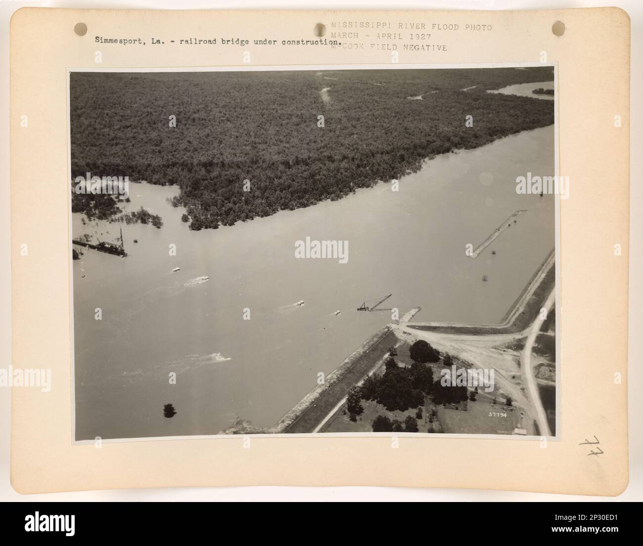 Floods - Mississippi River Flood, Aerial Photograph Stock Photo - Alamy