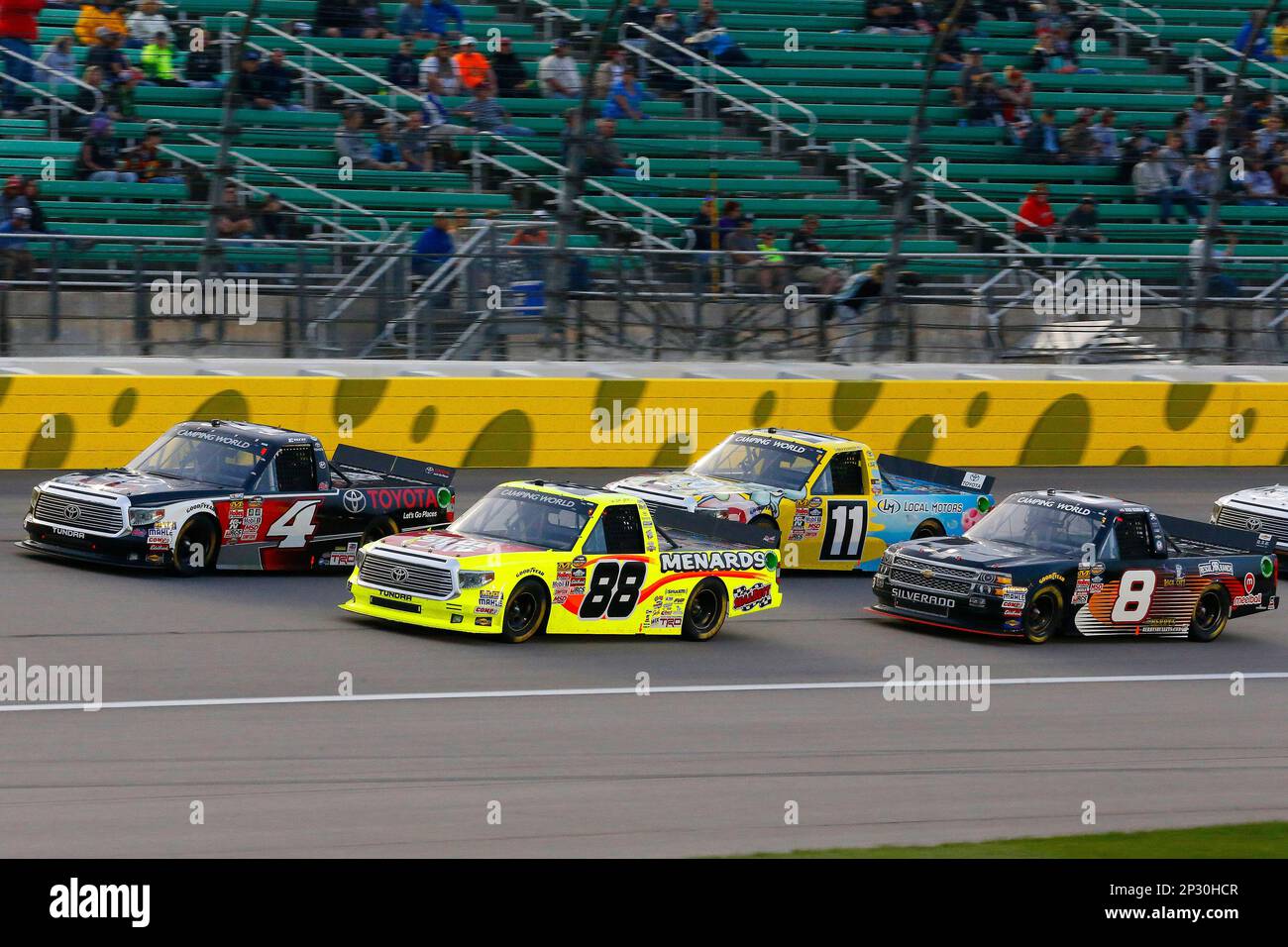 Matt Crafton (88), Erik Jones (4), Ryan Newman (8) and Ben Kennedy (11 ...