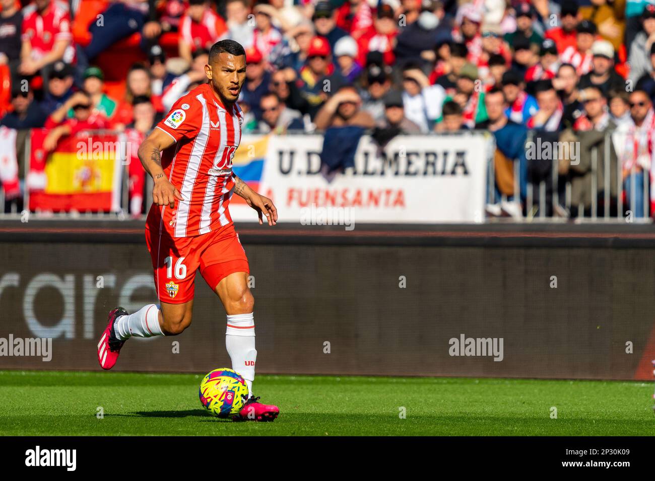 Luis Suarez in action during the LaLiga Smartbank 2022/2023 match ...