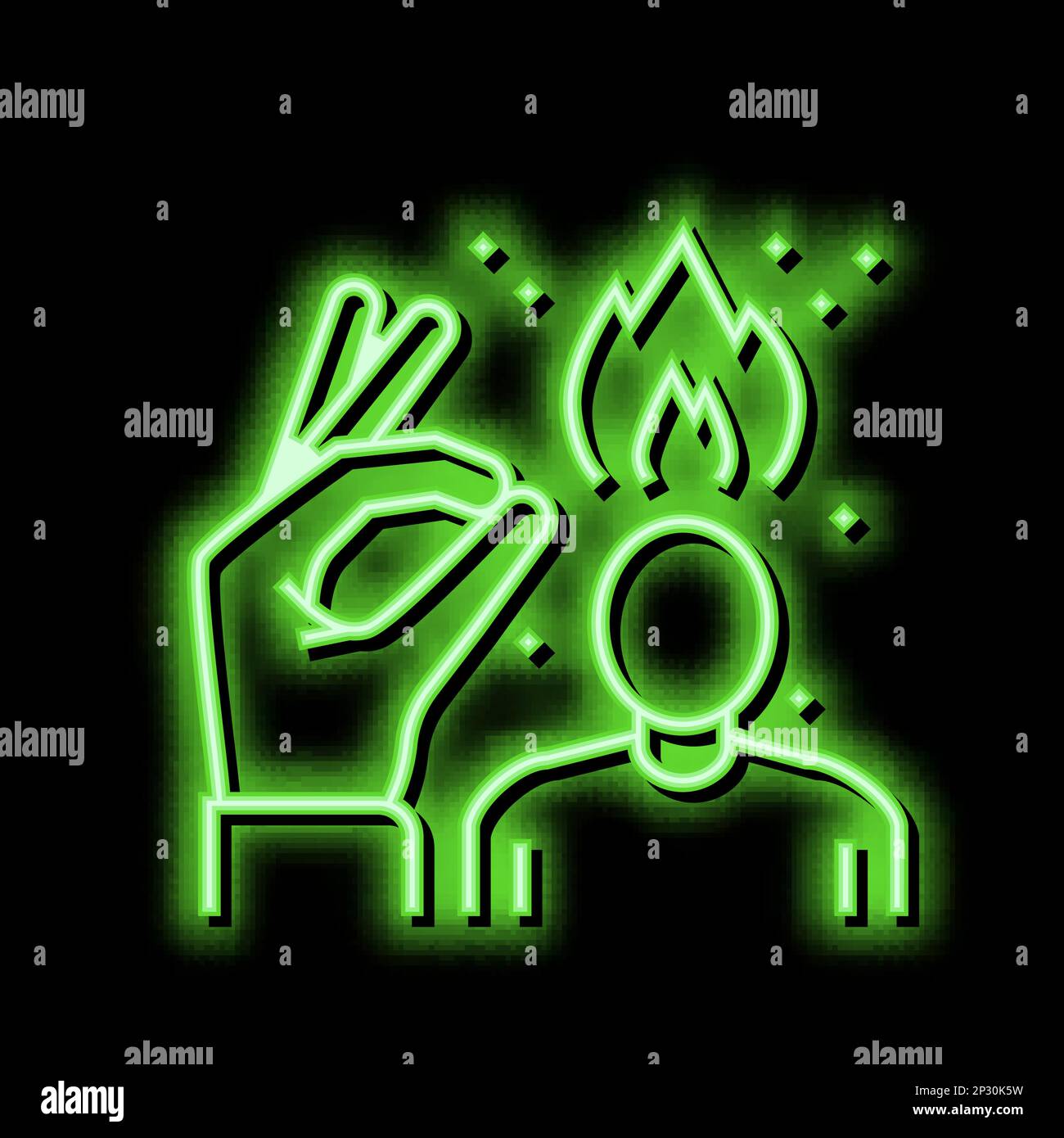creativity soft skill neon glow icon illustration Stock Vector Image ...