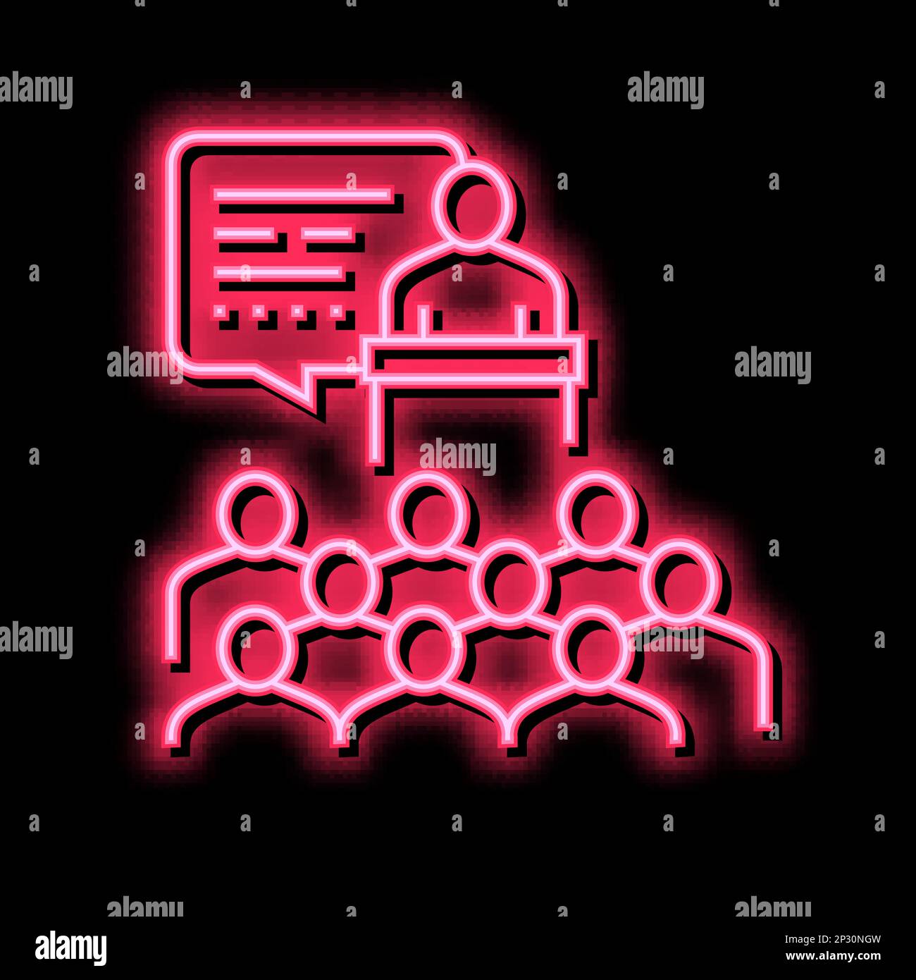 parents meeting neon glow icon illustration Stock Vector Image & Art ...