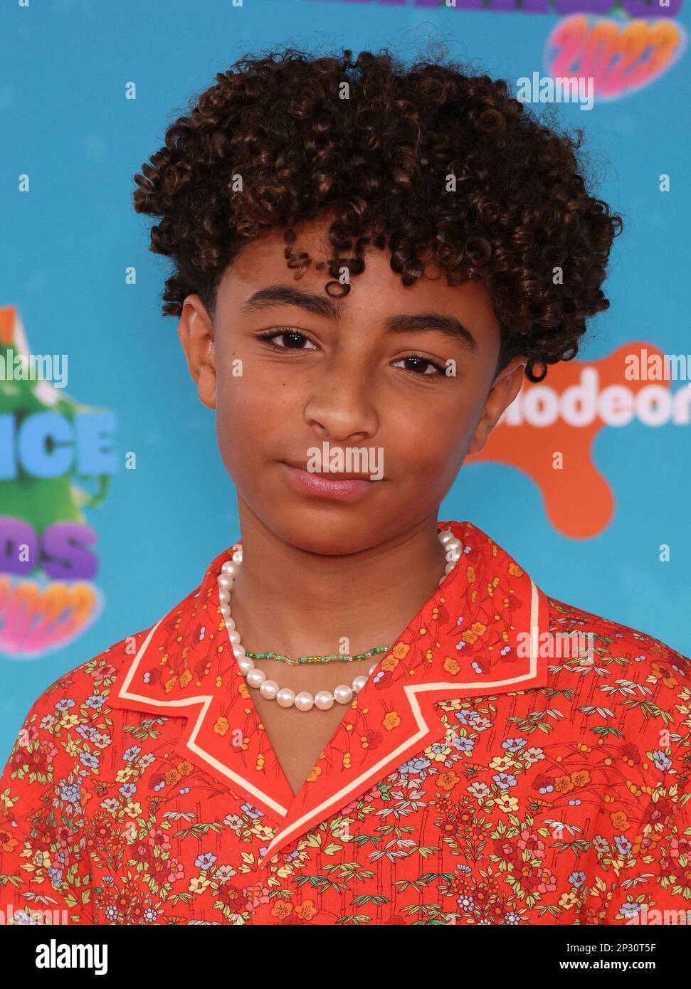 Micah Abbey arrives at the Nickelodeon Kids' Choice Awards on Saturday ...