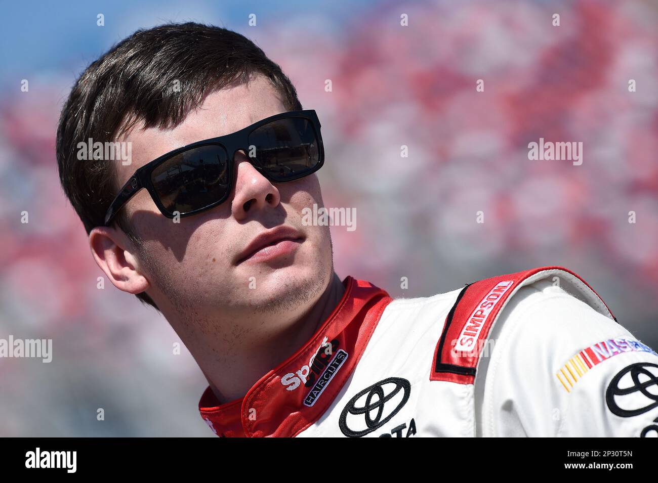 Erik Jones, Sport Clips Toyota Camry (20) during qualifying for the ...