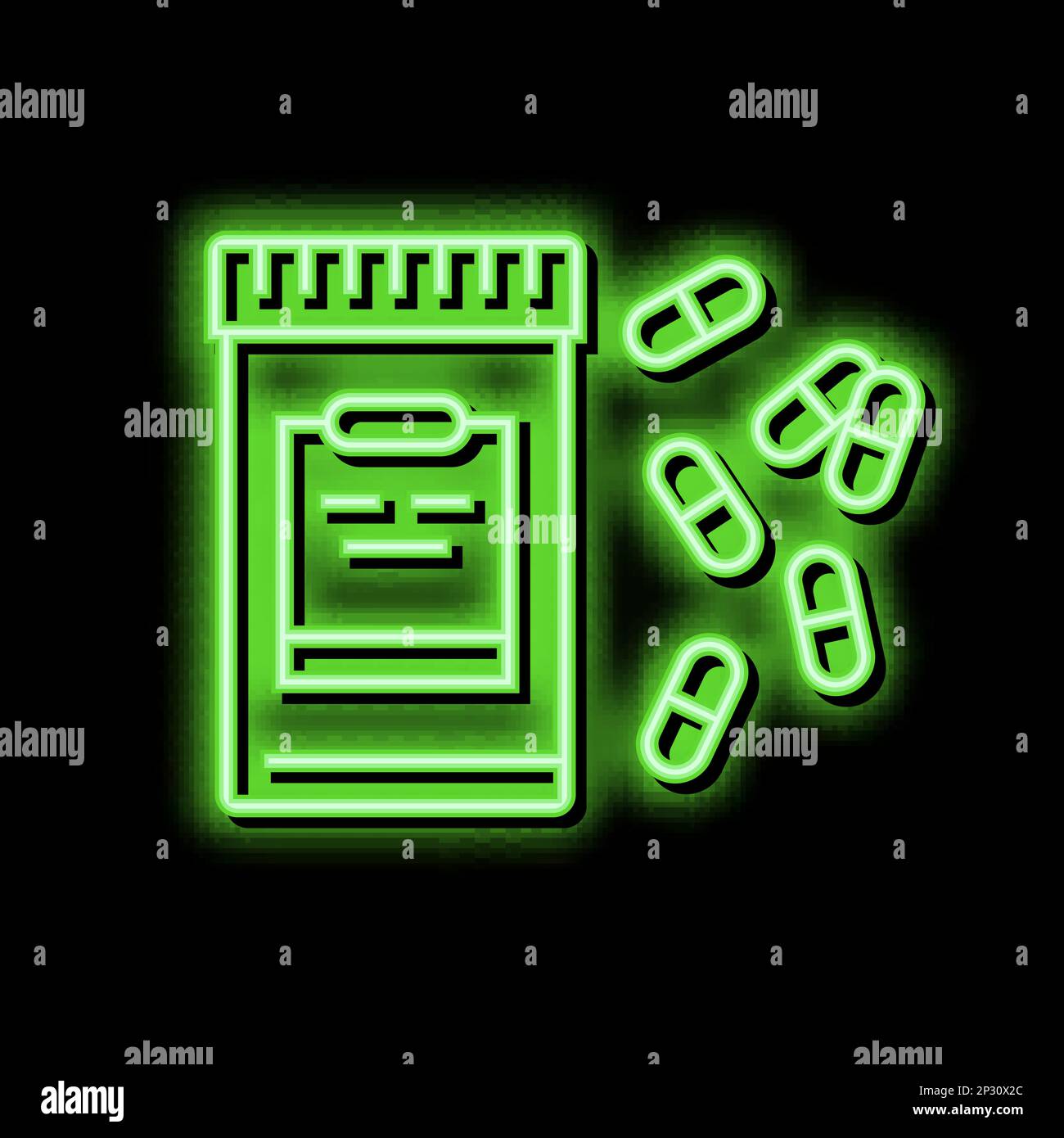anesthesia drugs pills and container neon glow icon illustration Stock ...