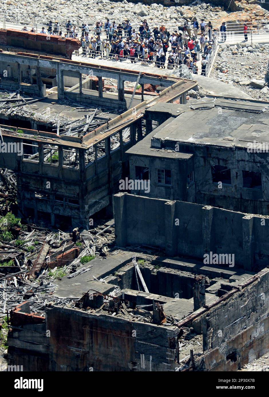 A photo shows a group of tourists participating in the sightseeing at ...