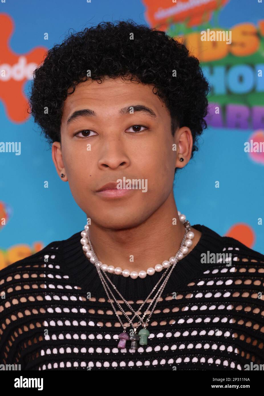 Adrian Lyles arrives at the Nickelodeon Kids' Choice Awards on Saturday ...