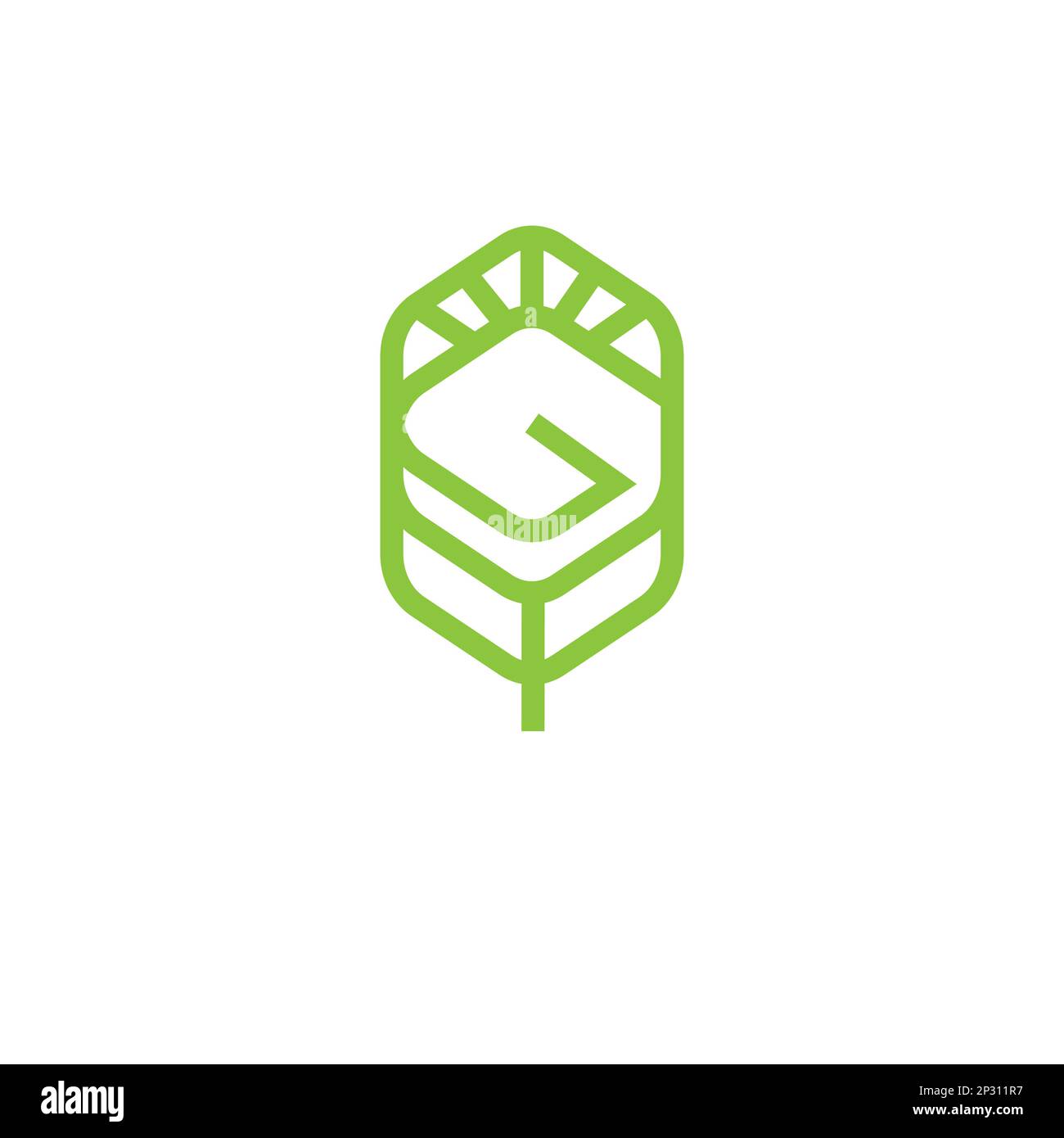 Vector logo in which an abstract image of the letter G which also looks ...
