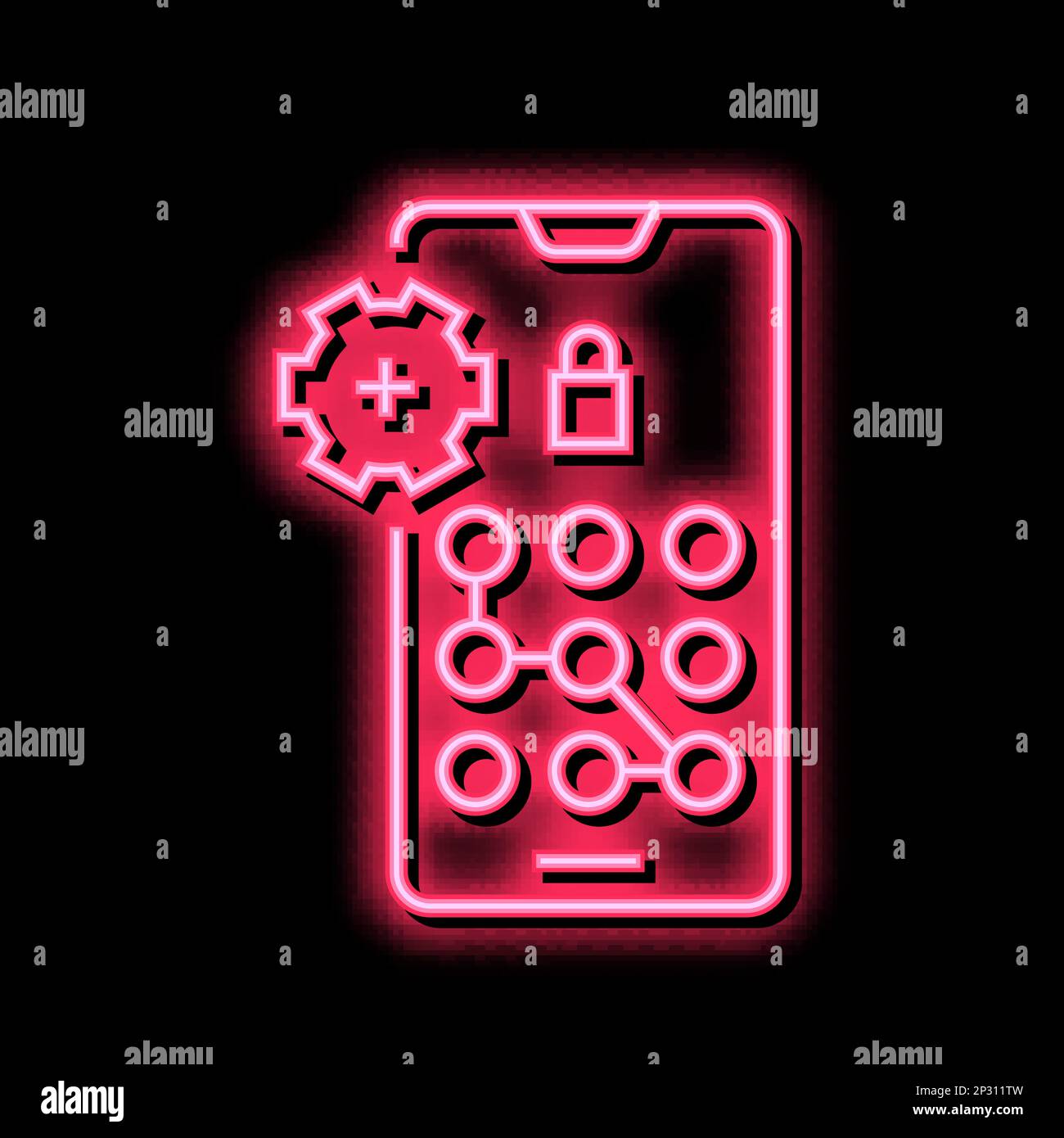 screen lock password color icon vector illustration Stock Vector Image ...