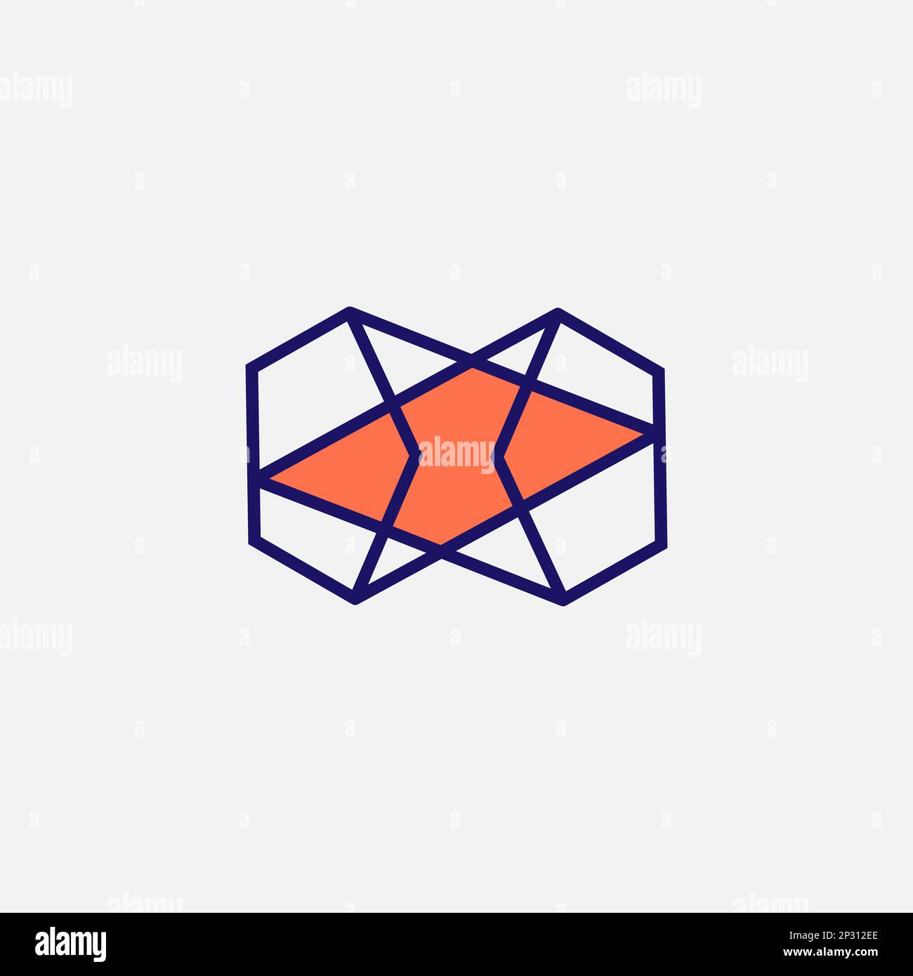 Black white box hexagon pattern hi-res stock photography and images - Alamy