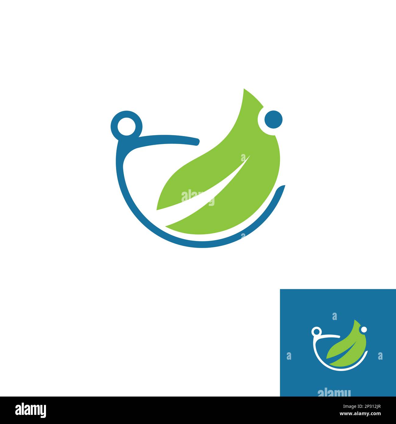 leaf with circle vector logo, letter o leaf logo.EPS 10 Stock Vector ...