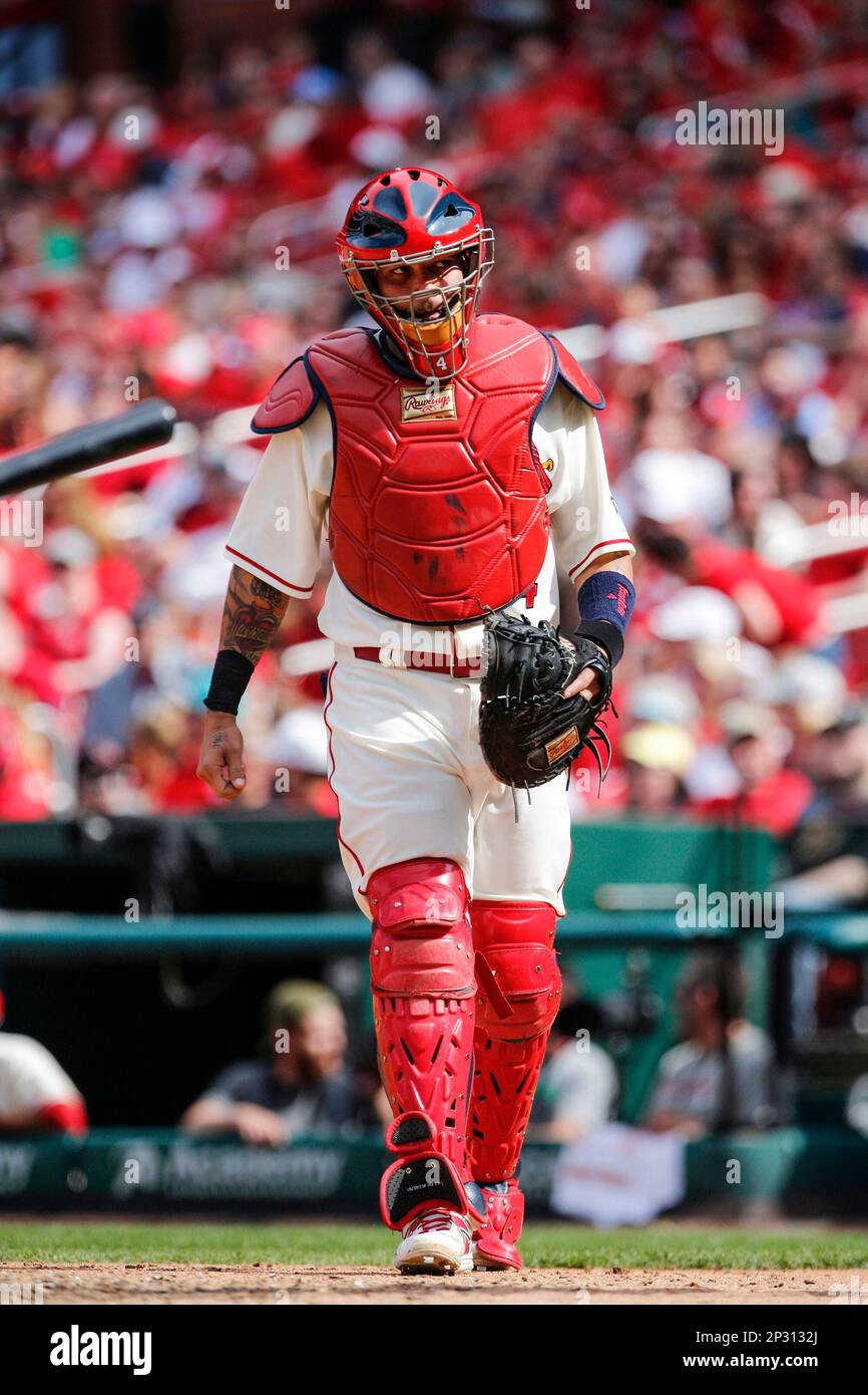 02 MAY 2015: St. Louis Cardinals catcher Yadier Molina (4) as seen ...