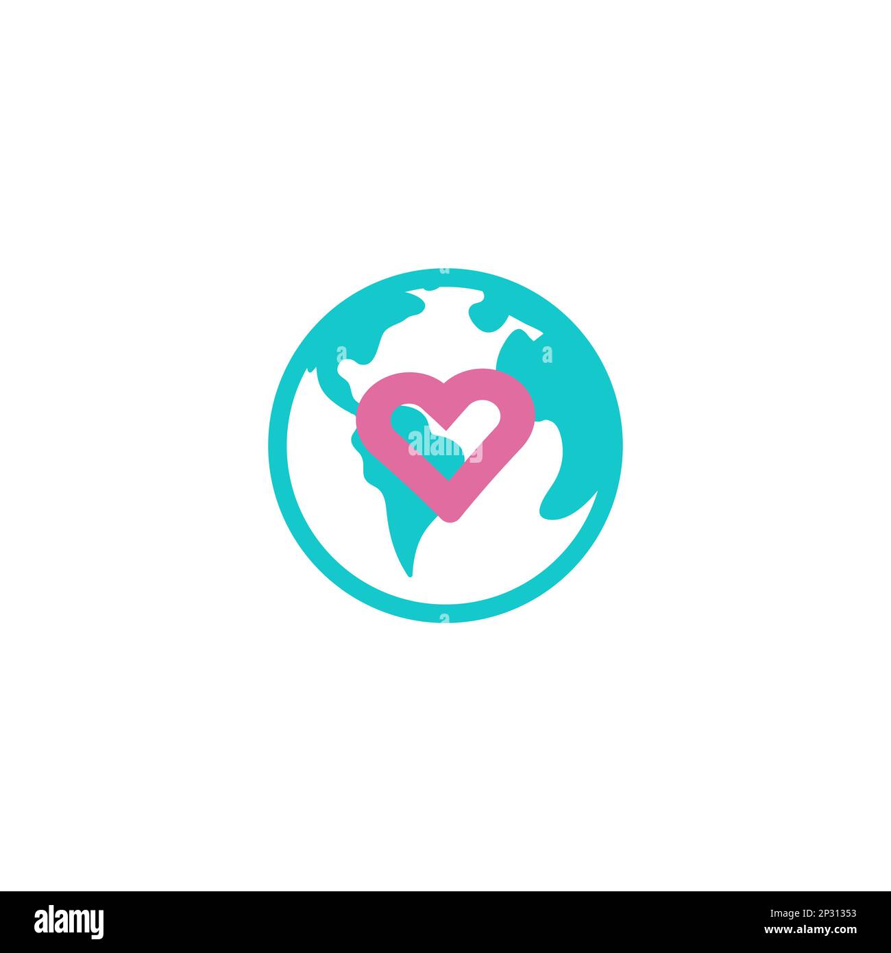 World map symbol isolated. Vector illustration. Globe icon in shape of ...